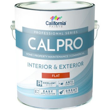 California Products CalPro Interior/Exterior Flat Neutral Base 1 Gallon ...